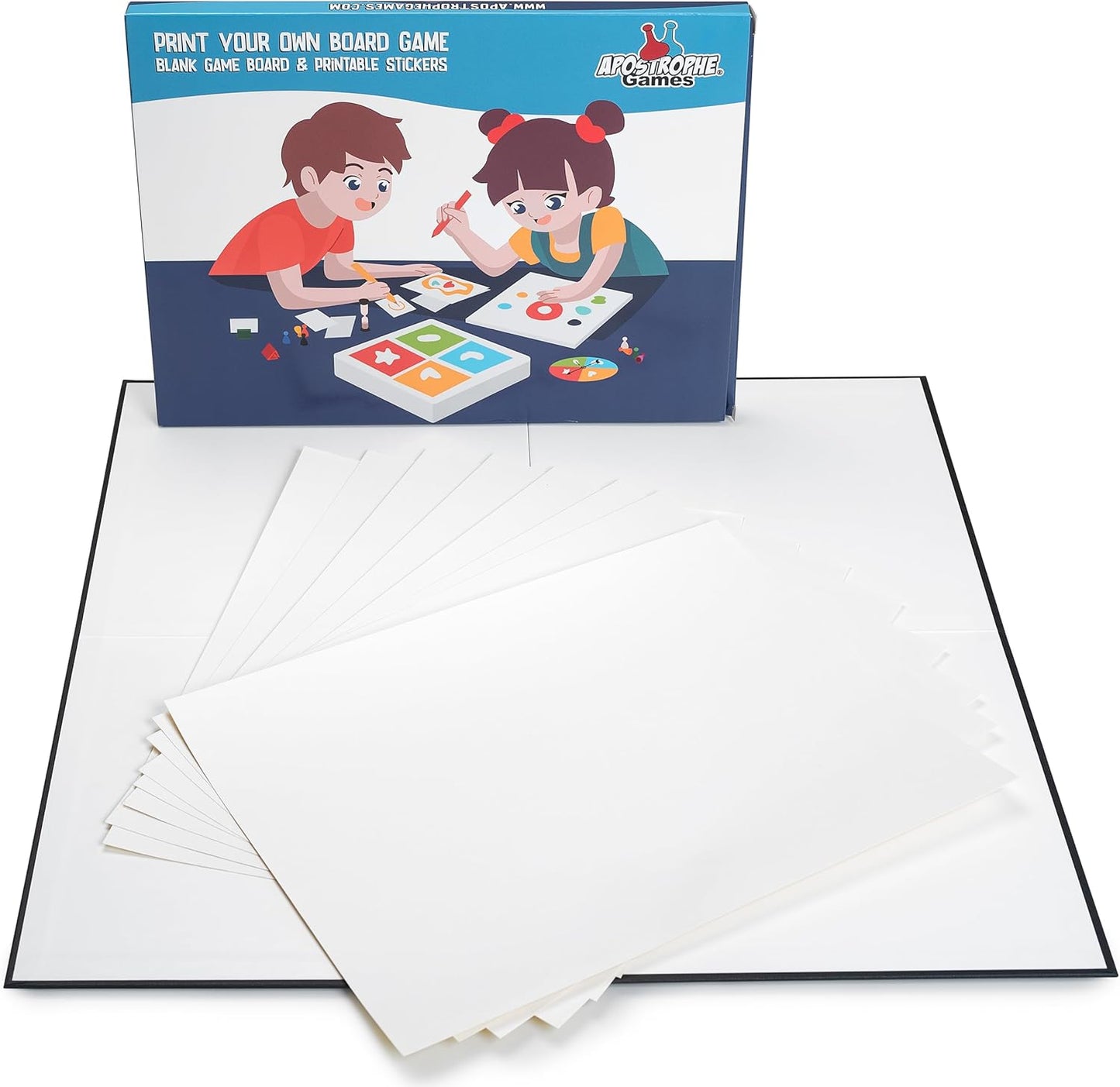 Print Your Own Board Game - 1 Game Board with Printable Sticker Sheets ...