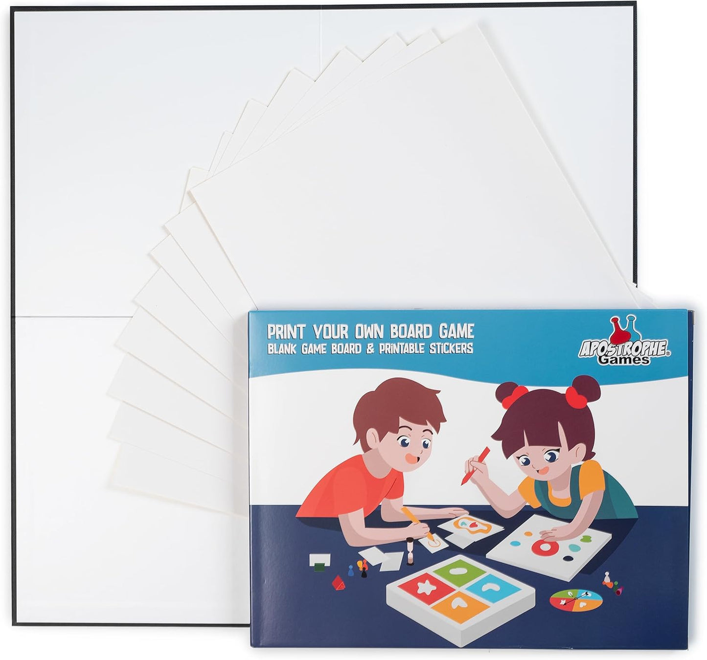 Print Your Own Board Game - 1 Game Board with Printable Sticker Sheets ...