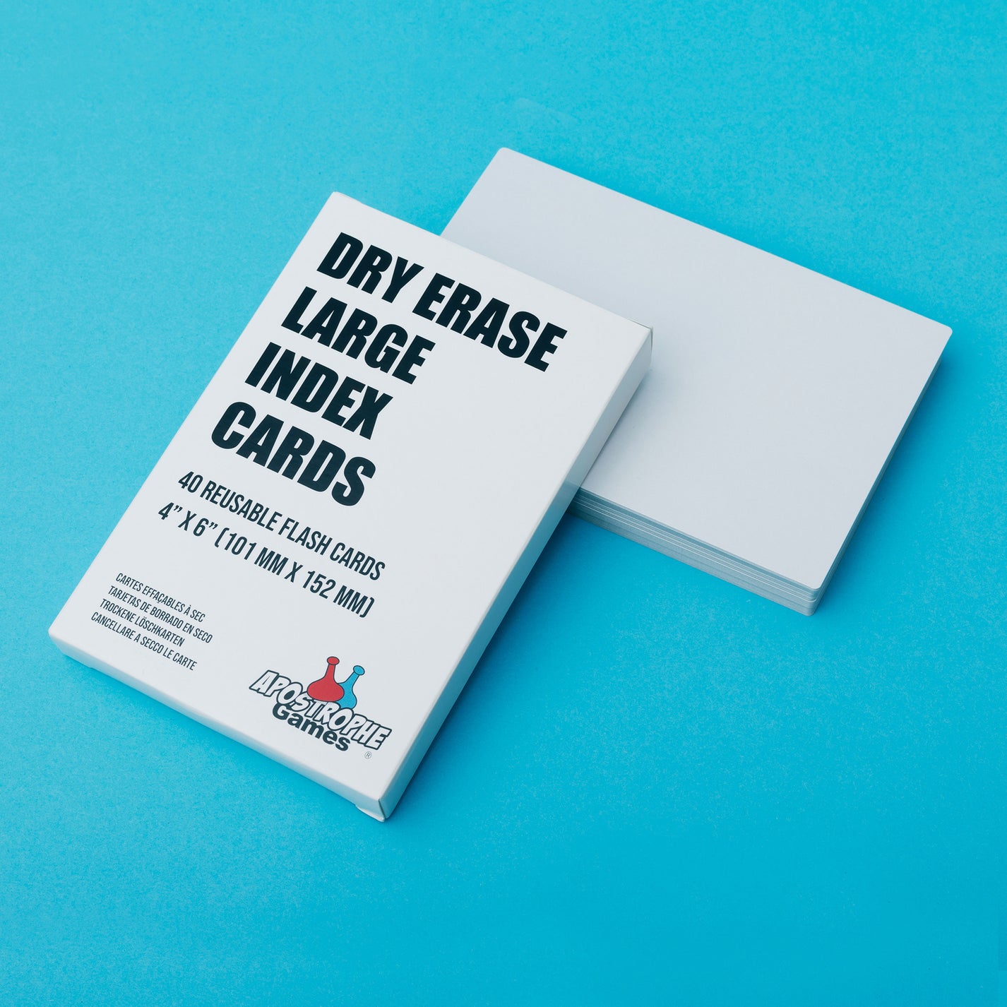 Reusable Large Dry Erase Index Cards (4" x 6") - 40 Card Pack ...