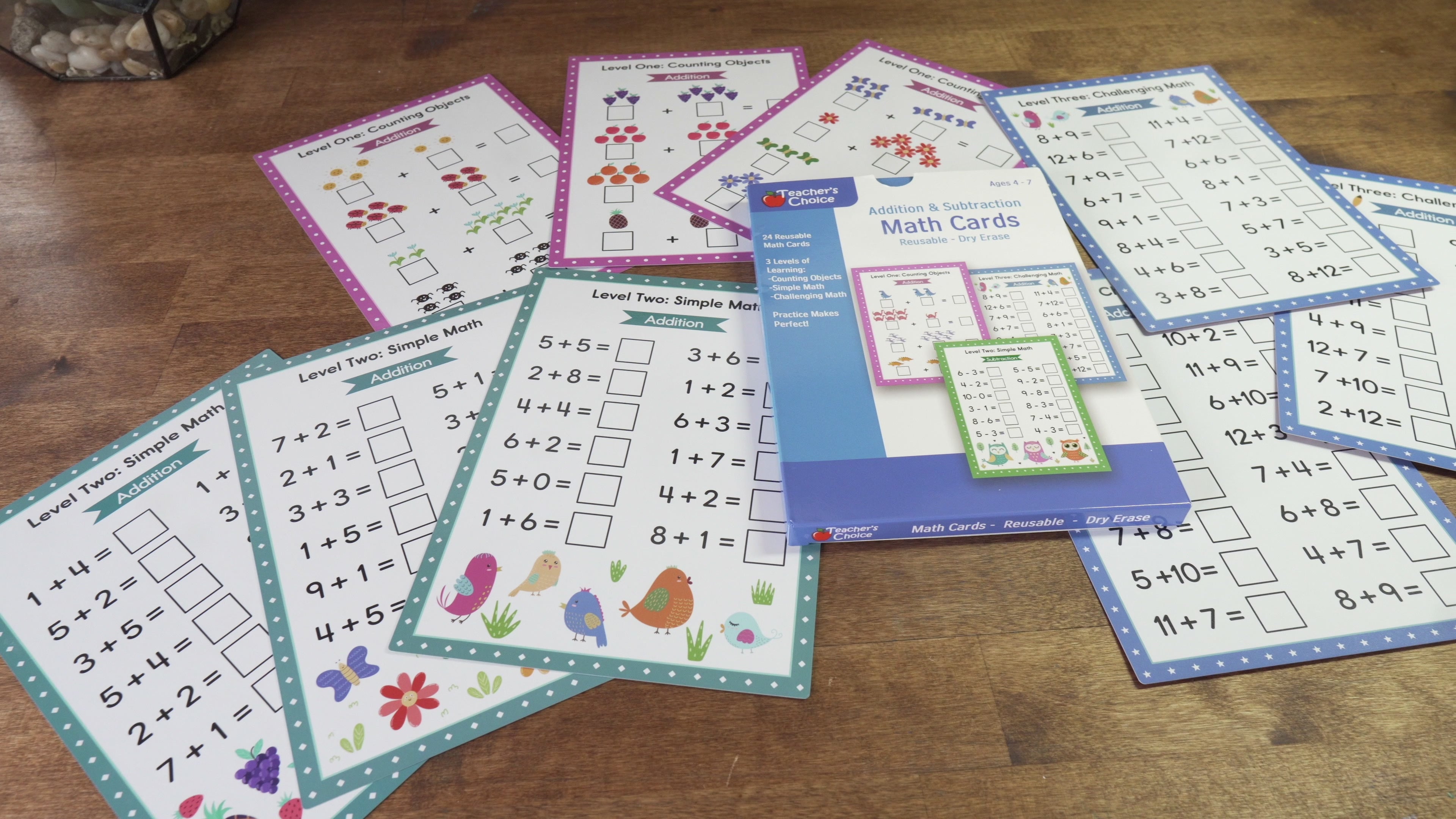 Reusable Dry Erase Addition & Subtraction Cards - Math Learning Made E ...