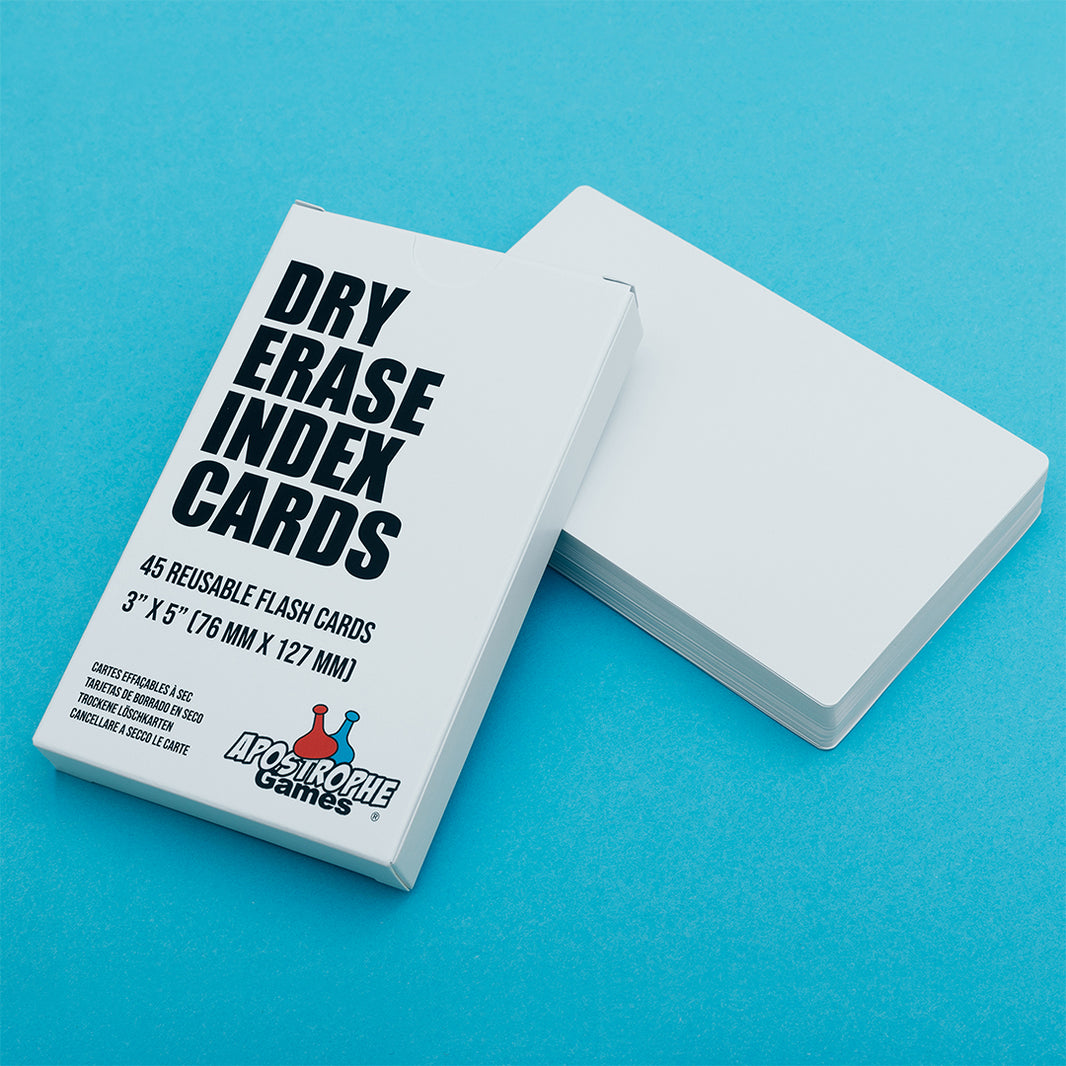 Dry Erase Reusable Index Cards and Name Tents – Apostrophe Games