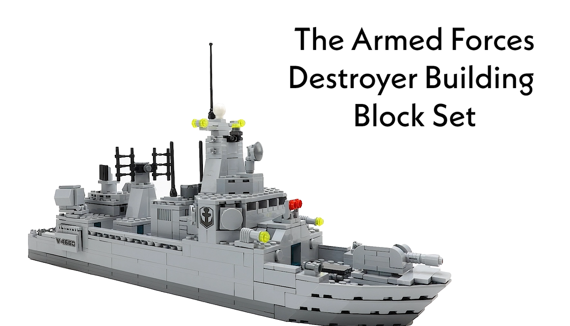 Navy Destroyer Building Block Set - 528 Pieces – Apostrophe Games