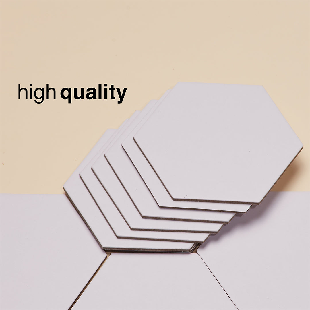 20 Blank Hexagon Board Game Tiles - Same Size As Settlers of Catan Til ...